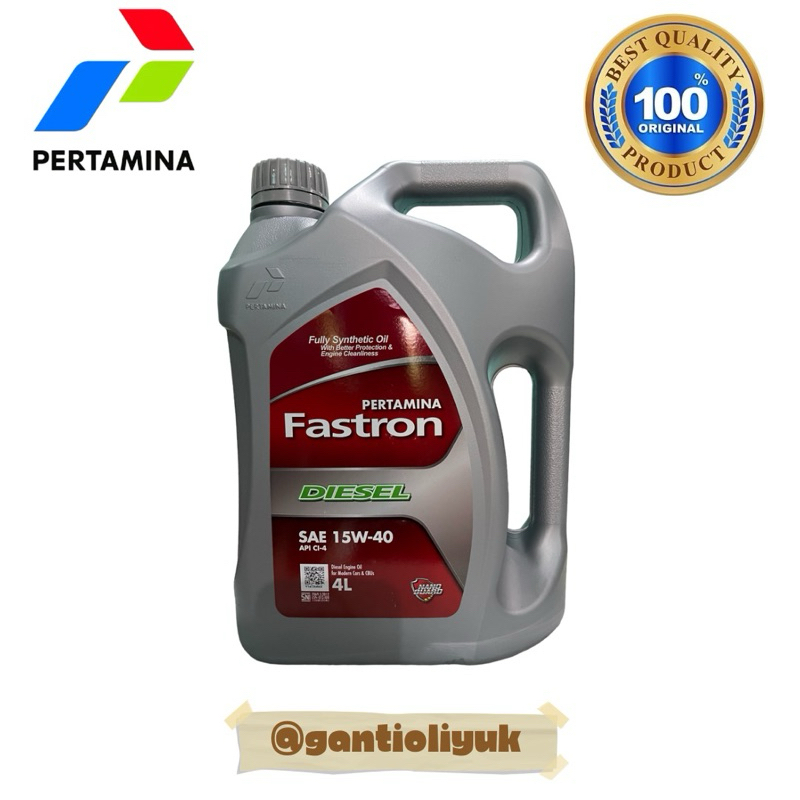 Jual PERTAMINA FASTRON DIESEL SAE 15W-40 (4Liter) | Shopee Indonesia