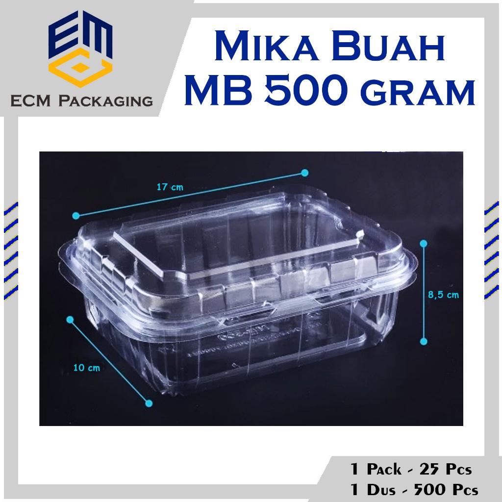 Jual MIKA PLASTIK BUAH STRAWBERRY | MIKA STROBERI | MB 500 25pcs ...