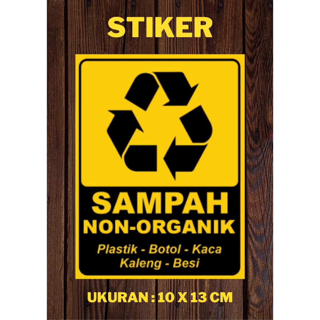 Jual Sticker Himbauan Tempat Sampah Organik, Non Organik, Sampah Medis ...