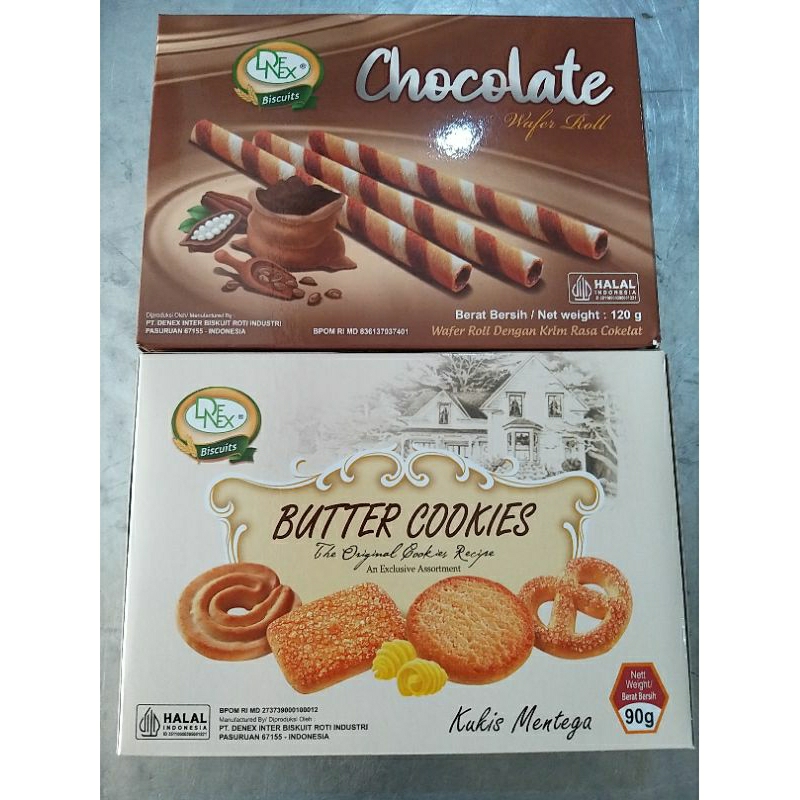 Jual DENEX WAFER ROLL DAN BUTTER COOKIES | Shopee Indonesia