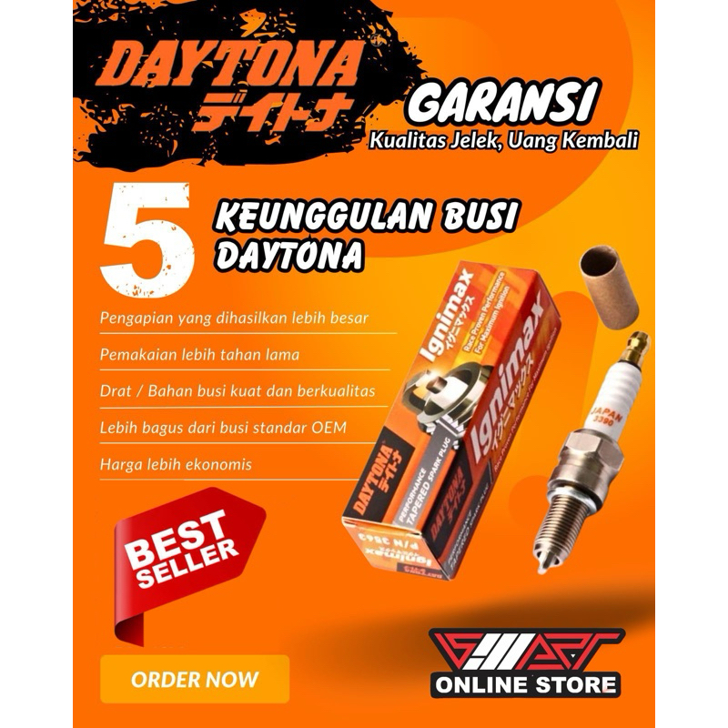 Jual BUSI RACING DAYTONA TAPERED CPR9EA-9, VARIO 125/150, Beat, Scoopy, Nmax, Beat Fi DLL ...
