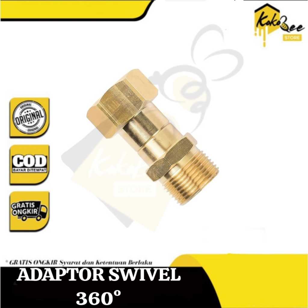 Jual Adapter Join Swivel Selang Putar 360° Hose Gun Steam Jet Cleaner ...