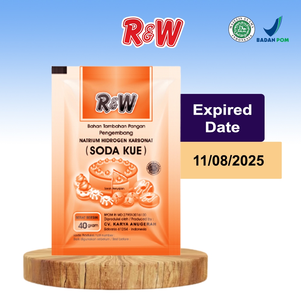 Jual Soda Kue Baking Soda Pengembang Kue Rajawali R&W RW 40 gr | Shopee ...