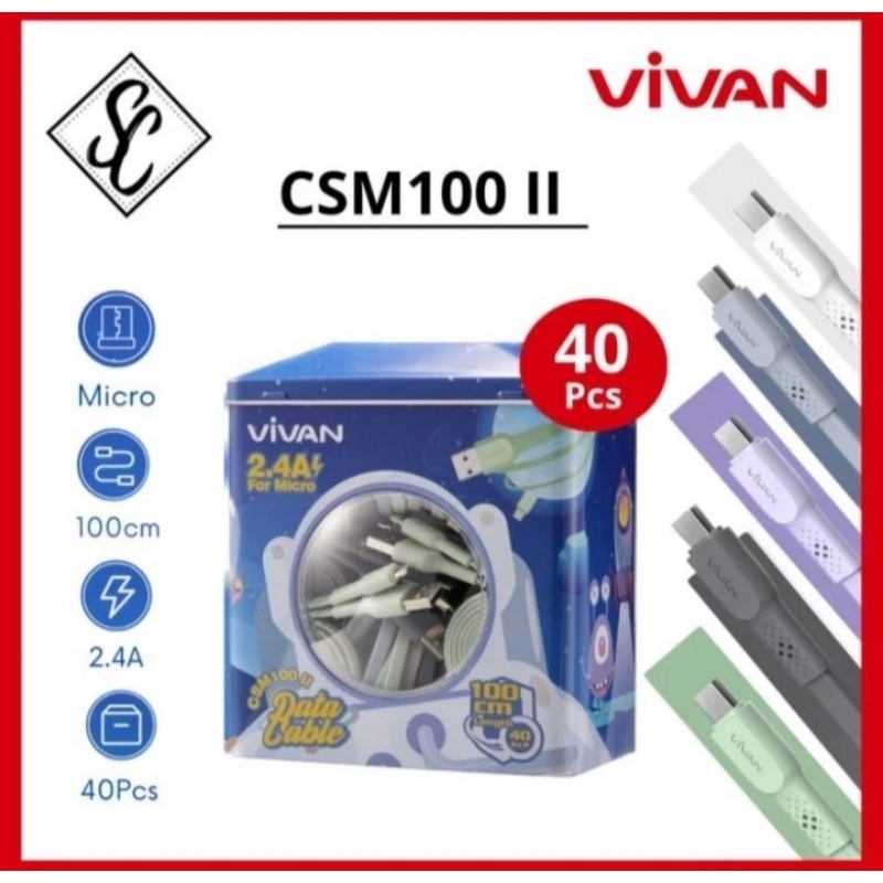 Jual GROSIR KABEL DATA/CHARGER VIVAN CSM 100 ( micro USB) | Shopee ...