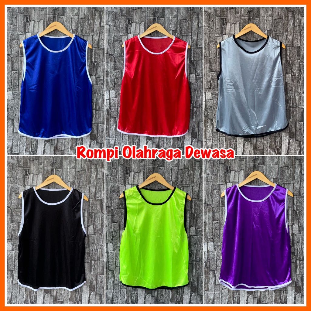 Jual Rompi Bola Polos Dewasa Unisex Rompi Olahraga Futsal Polos Murah ...
