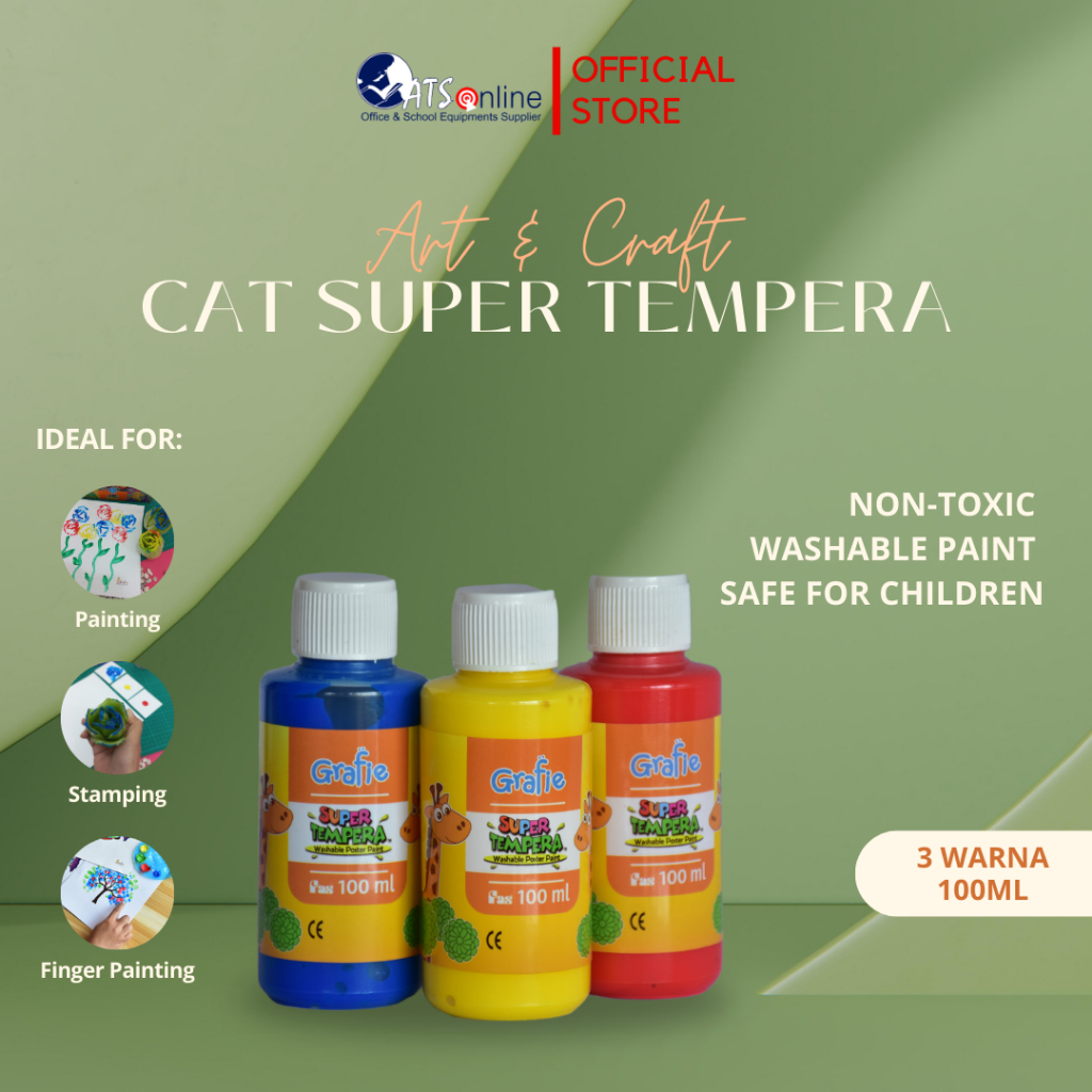 Jual GRAFIE Finger Painting Cat Poster Super Tempera 3 Warna 100ml ...