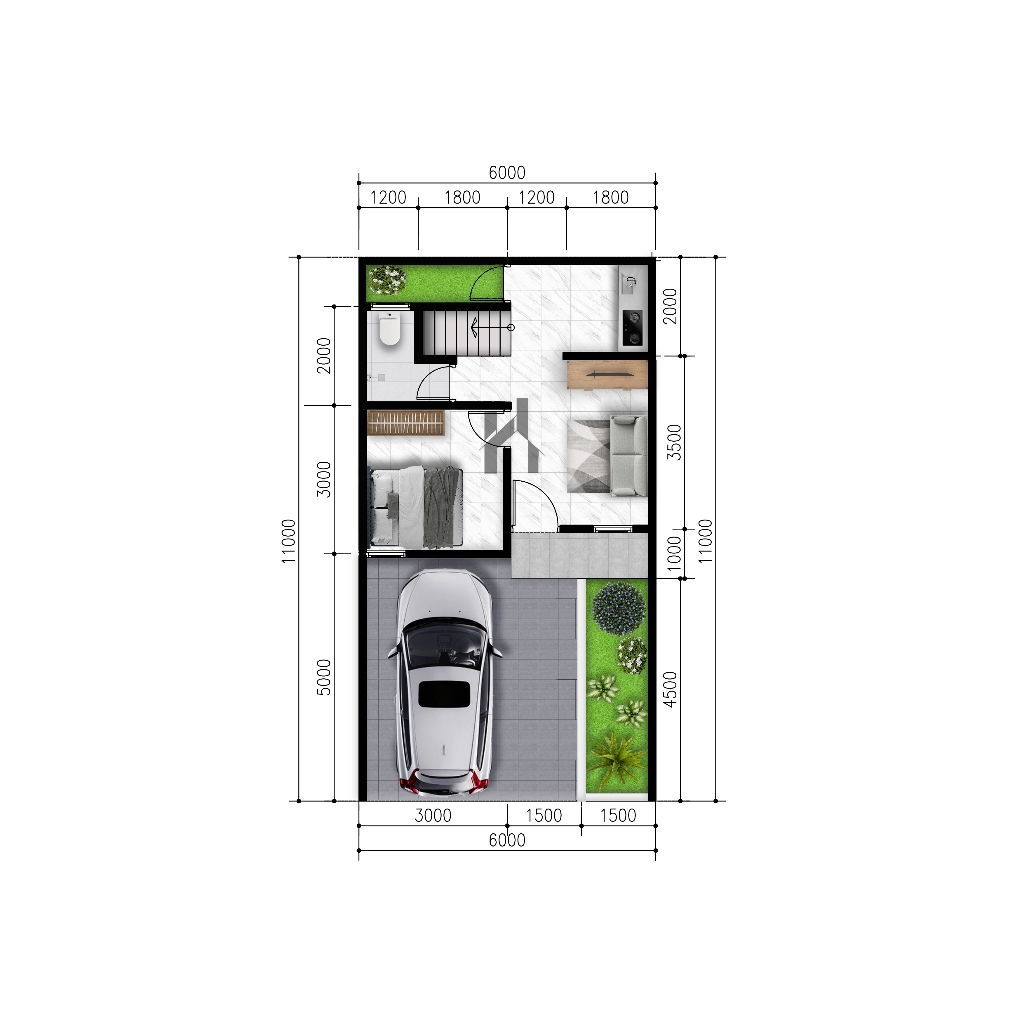 Jual Jasa gambar denah rumah full color 2D berwarna brosur dll, rumah ...