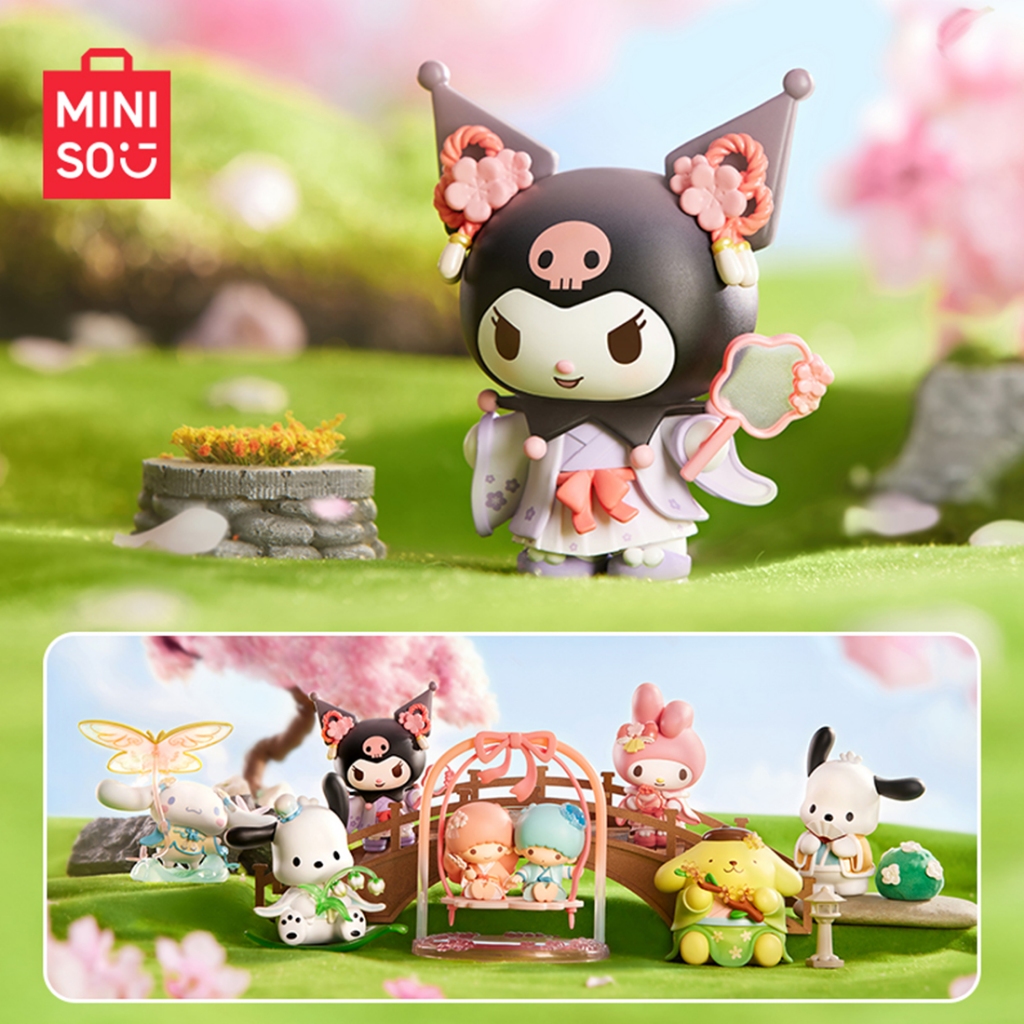 Jual MINISO x Sanrio Blind Box Figure Lucu Kuromi Cinnamoroll Ornamen Sanrio Rhyme Flower ...