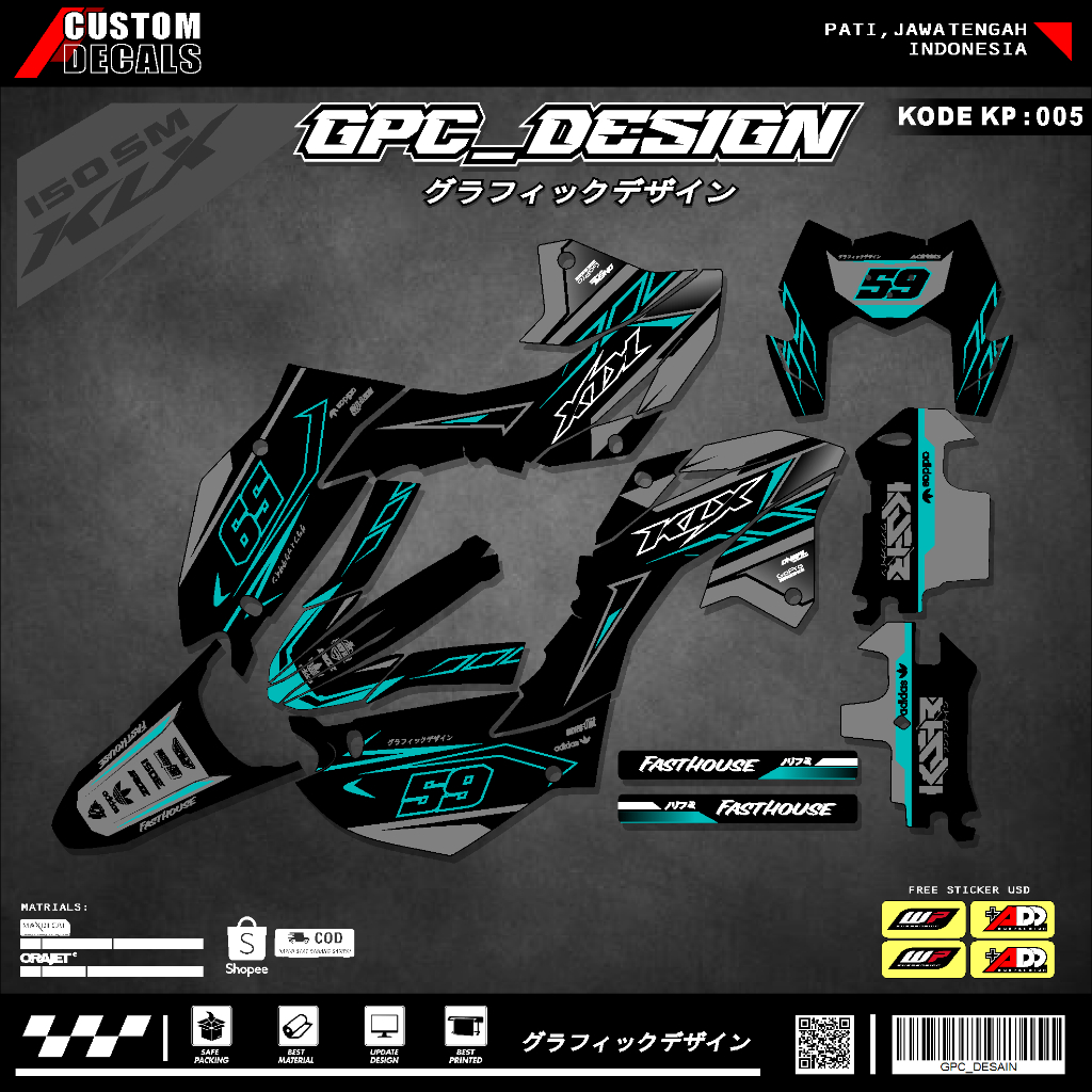 Jual Stiker Decal KLX 150 SM Full Body Terbaru 2023 - 2024 DECAL KLX ...