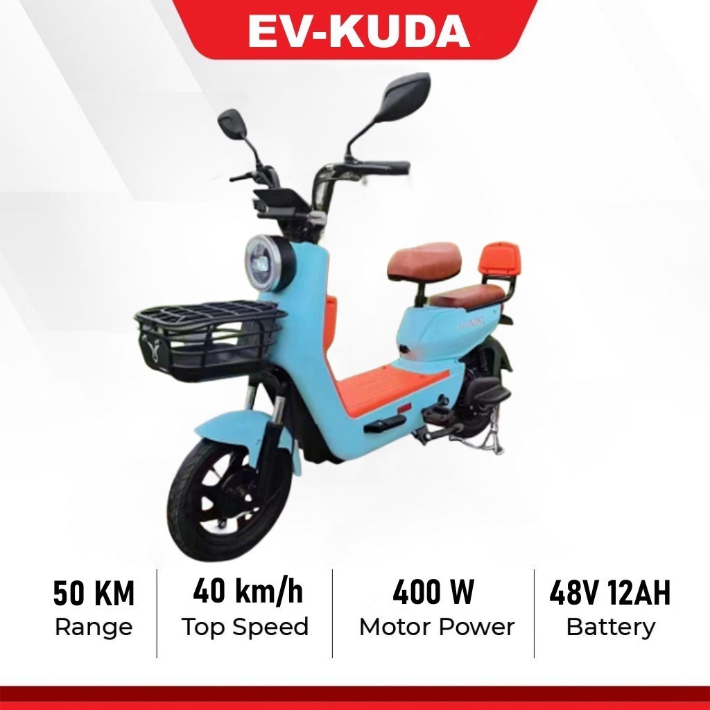Jual EV-KUDA Sepeda Motor Listrik Dewasa S100 Sepeda Listrik E-Bike 400W 48v 12Ah After-sales ...