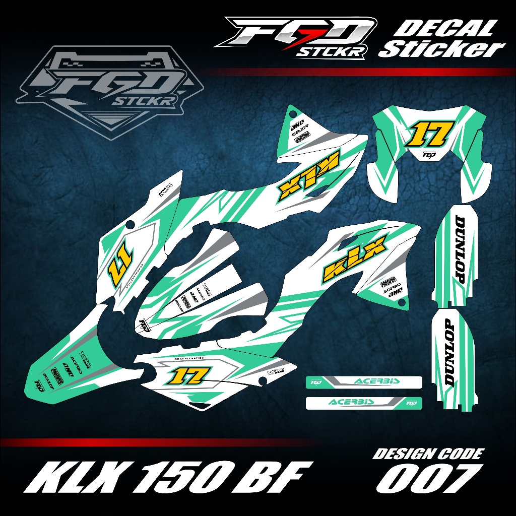 Jual Decal Sticker Trail KLX 150 BF Fullbody - Dekal Stiker KLX BF/G ...