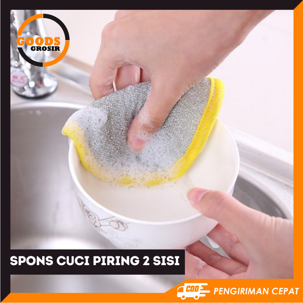 Jual Goods Spons Cuci Piring Bulat 2 Sisi | Spons Kawat Dan Busa ...