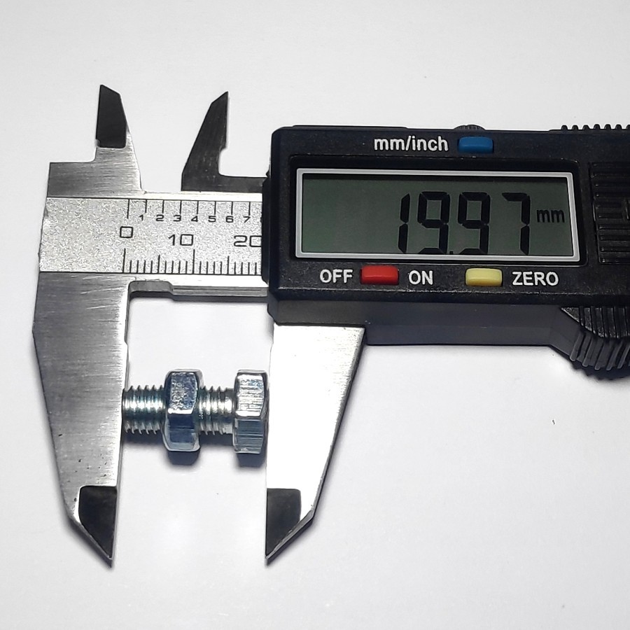 Jual Baut Mur 11 Putih panjang 20mm Lebar 11mm Kunci Pas Ring 11 ...