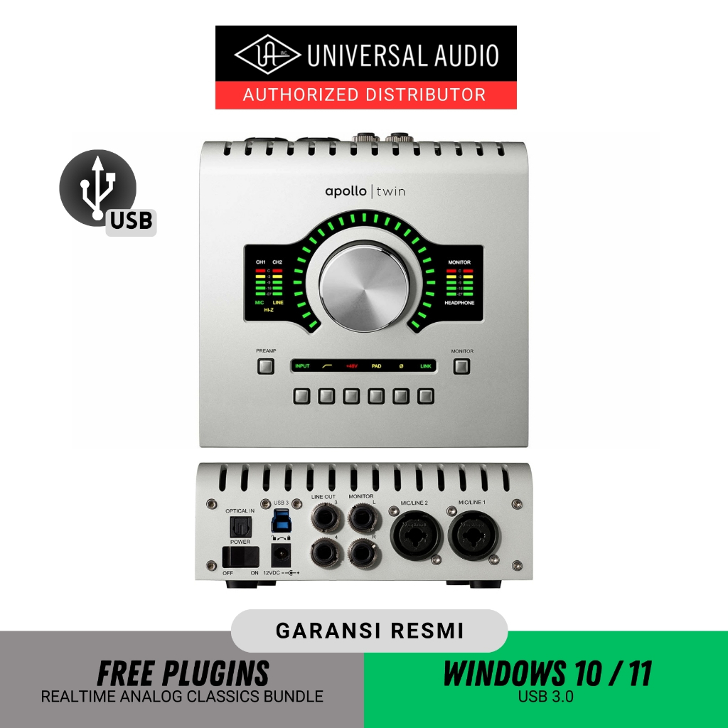 Jual Universal Audio Apollo Twin USB Audio Interfaces - Heritage ...