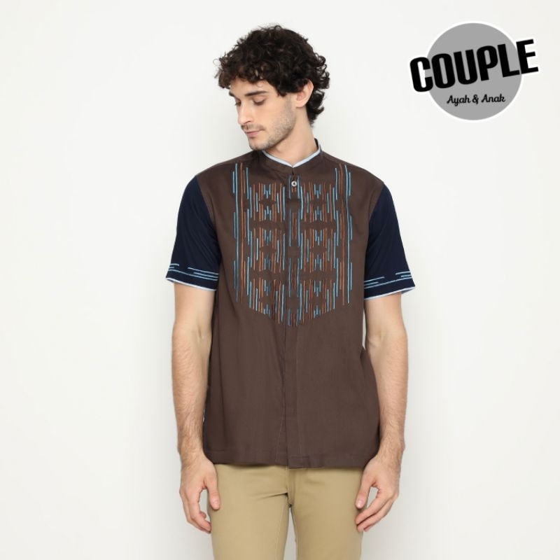 Jual FAZZ DARK BROWN baju koko alachwan bisa couple ayah dan anak untuk ...