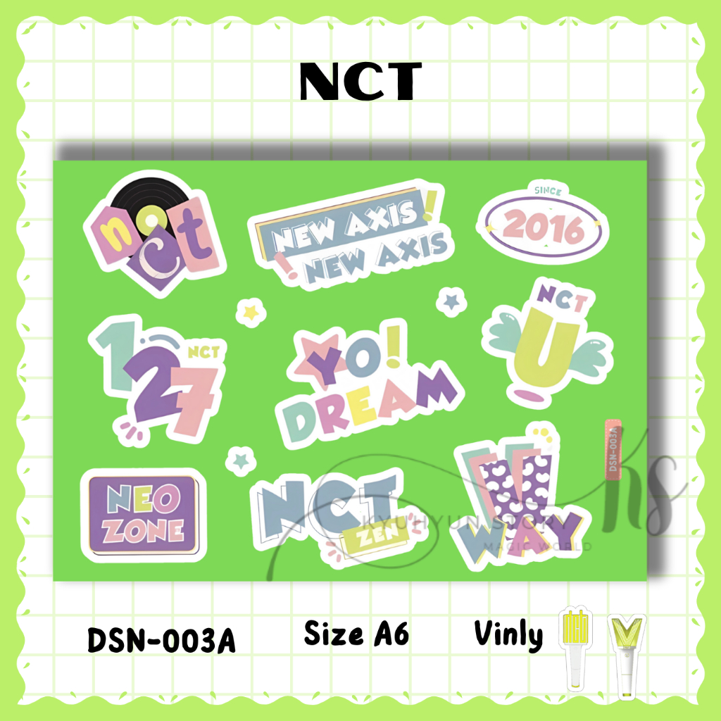Jual Sticker Nct Dream 127 WayV Wish Kpop Logo Nctzen Sijunie Lucu ...