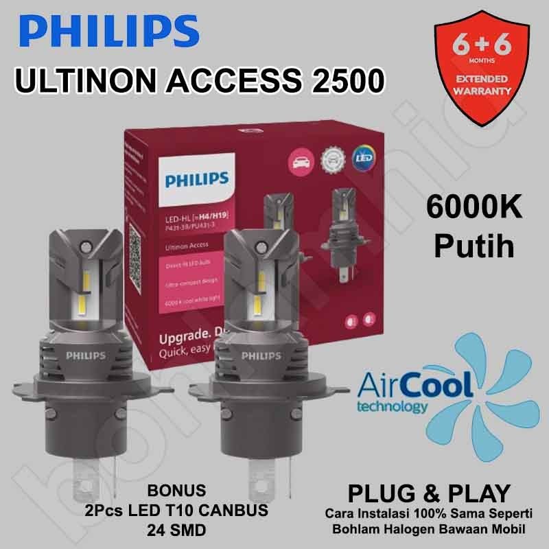 Jual Led Mobil Philips Ultinon Access 2500 H4 H11 H7 H16 HIR2 H1 HB3 Bohlam | Shopee Indonesia