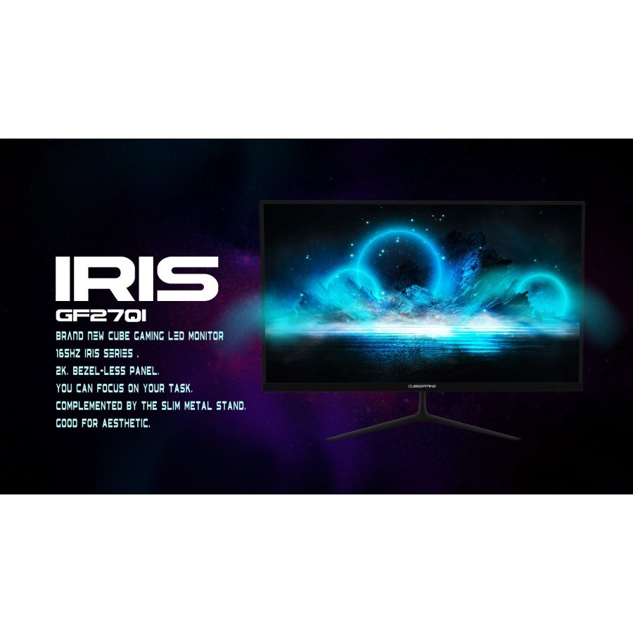 Jual Monitor CUBE GAMING IRIS 27" GF27QI QHD 2K IPS 165Hz Gaming ...