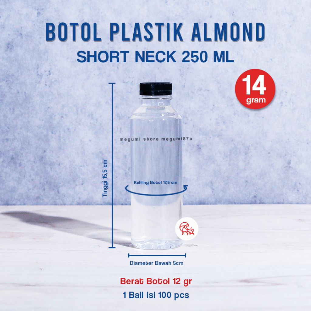 Jual Botol Almond 250ml // Botol Plastik 250ml Botol Jelly Khusus ...