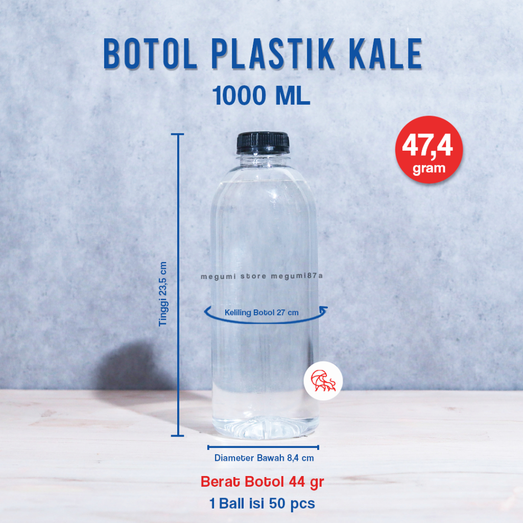 Jual [KHUSUS 1 BALL] Botol Kale 1000ml Botol Plastik Kopi Jamu 1liter ...