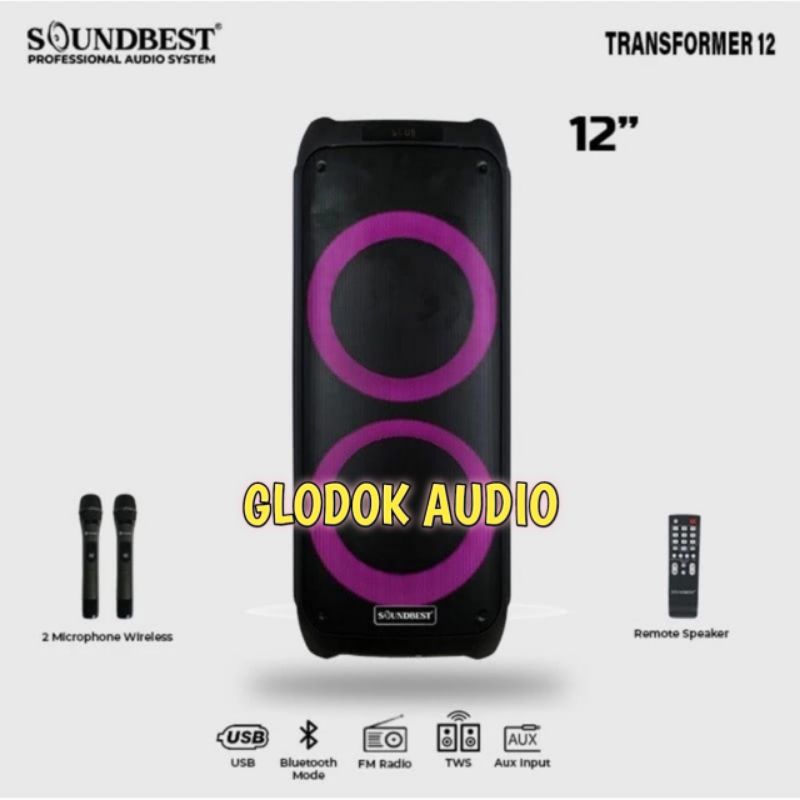 Jual Speaker Portabel Soundbest Transformer 12 Original Speaker 12inch ...