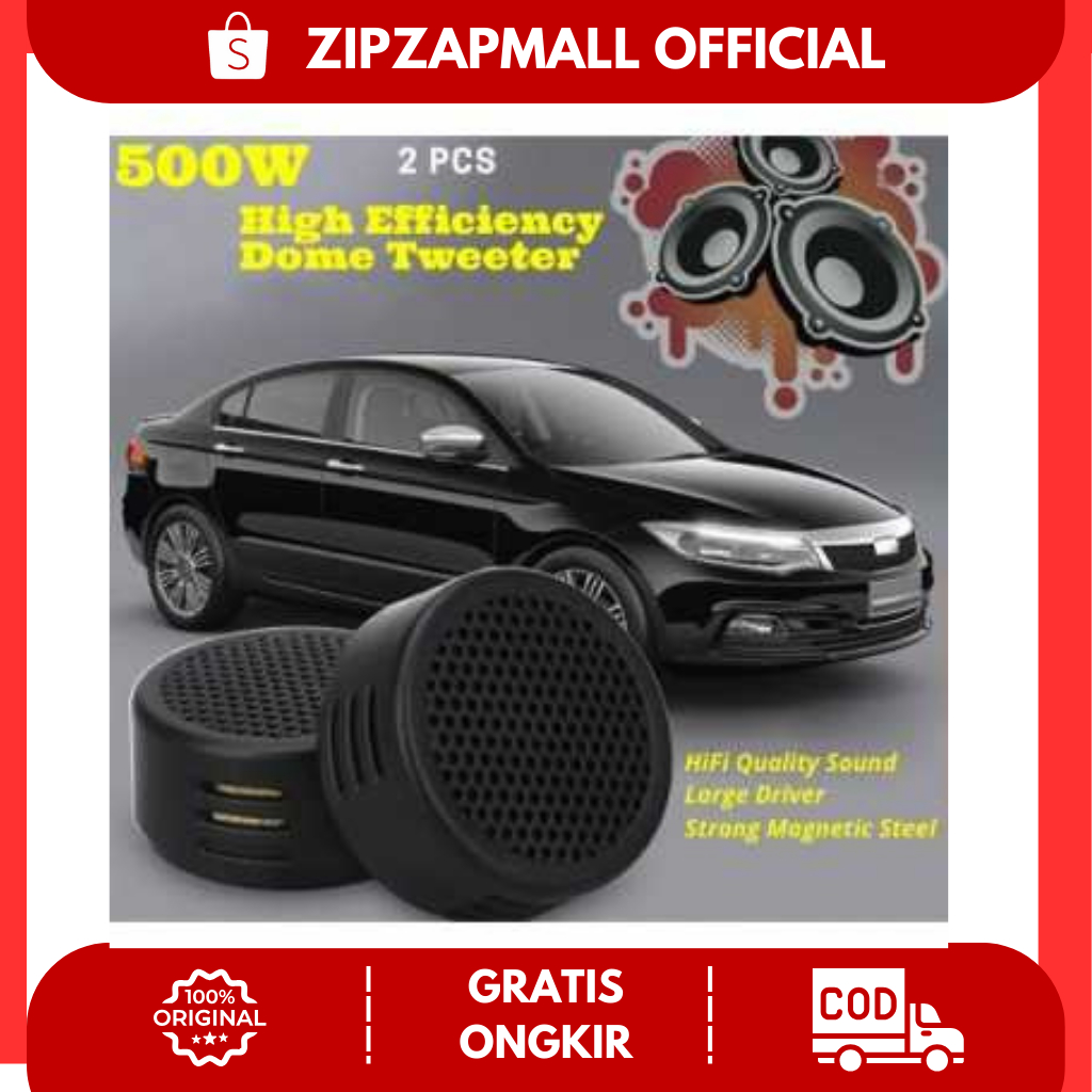 Jual Speaker Mini Dome Tweeter Mobil HiFi 500W 2 PCS / Speaker Spiker ...