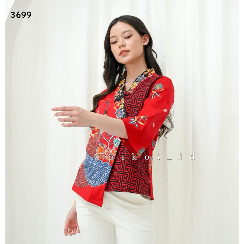 Jual Batik wanita / atasan batik wanita / baju batik kimono wanita modern / seragam kerja kantor ...