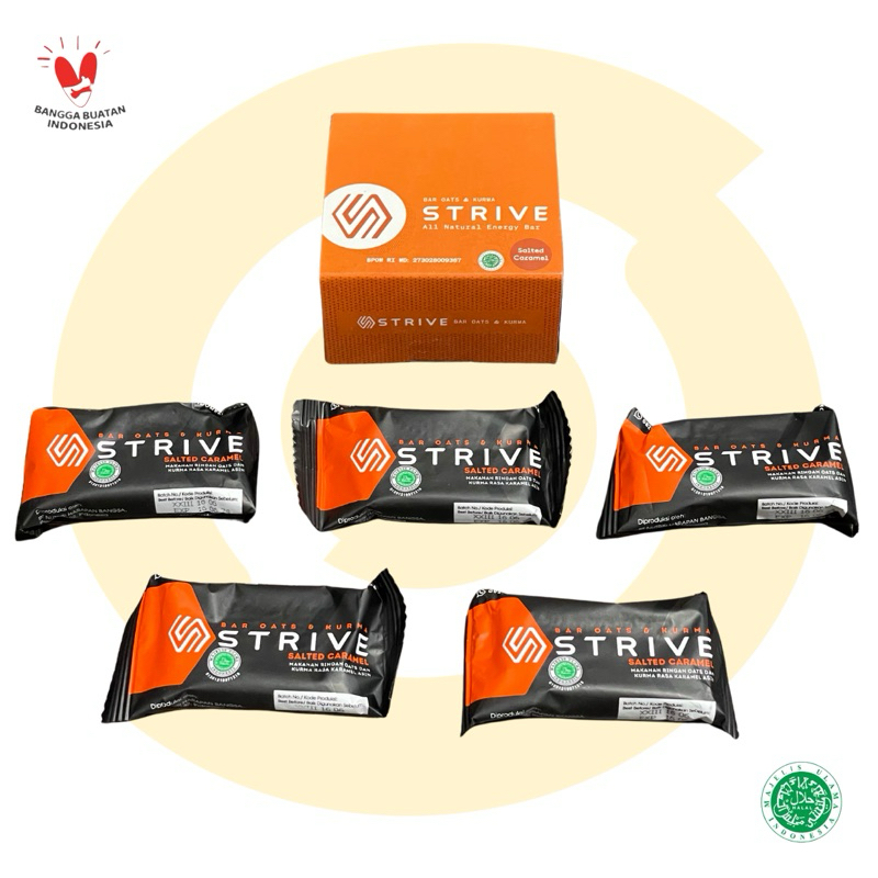Jual Energy Bar STRIVE Bite Size rasa Salted Caramel | 1 Box isi 5 pcs ...
