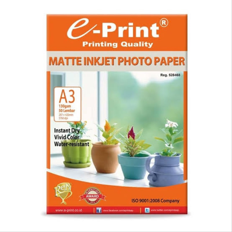 Jual Kertas Foto A3 e-Print Matte inkjet photo paper | Shopee Indonesia