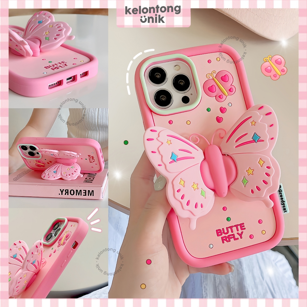 Jual KELONTONG UNIK | 3D Butterfly Wing Silicone Case - Softcase ...
