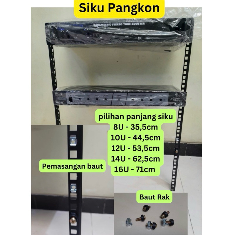 Jual siku dudukan box ampli 8u ; 10u ; 12u ; 14u ; 16u ; baut rak ...