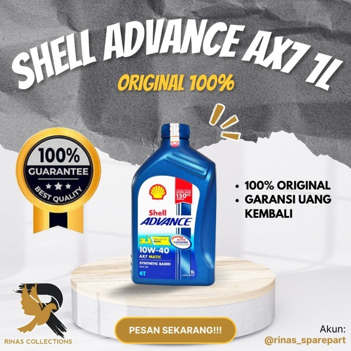 Jual Shell Advance AX7 Matic 10W-40 1L ORIGINAL | Shopee Indonesia