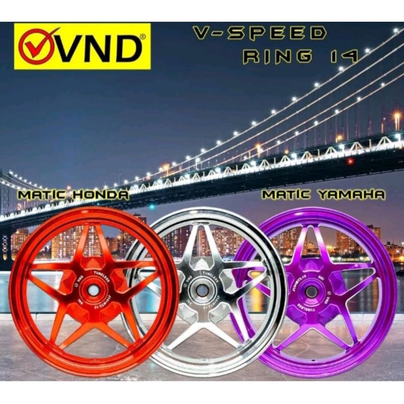 Jual Velg VND Vspeed AEROX New/ Old Hitam | Shopee Indonesia
