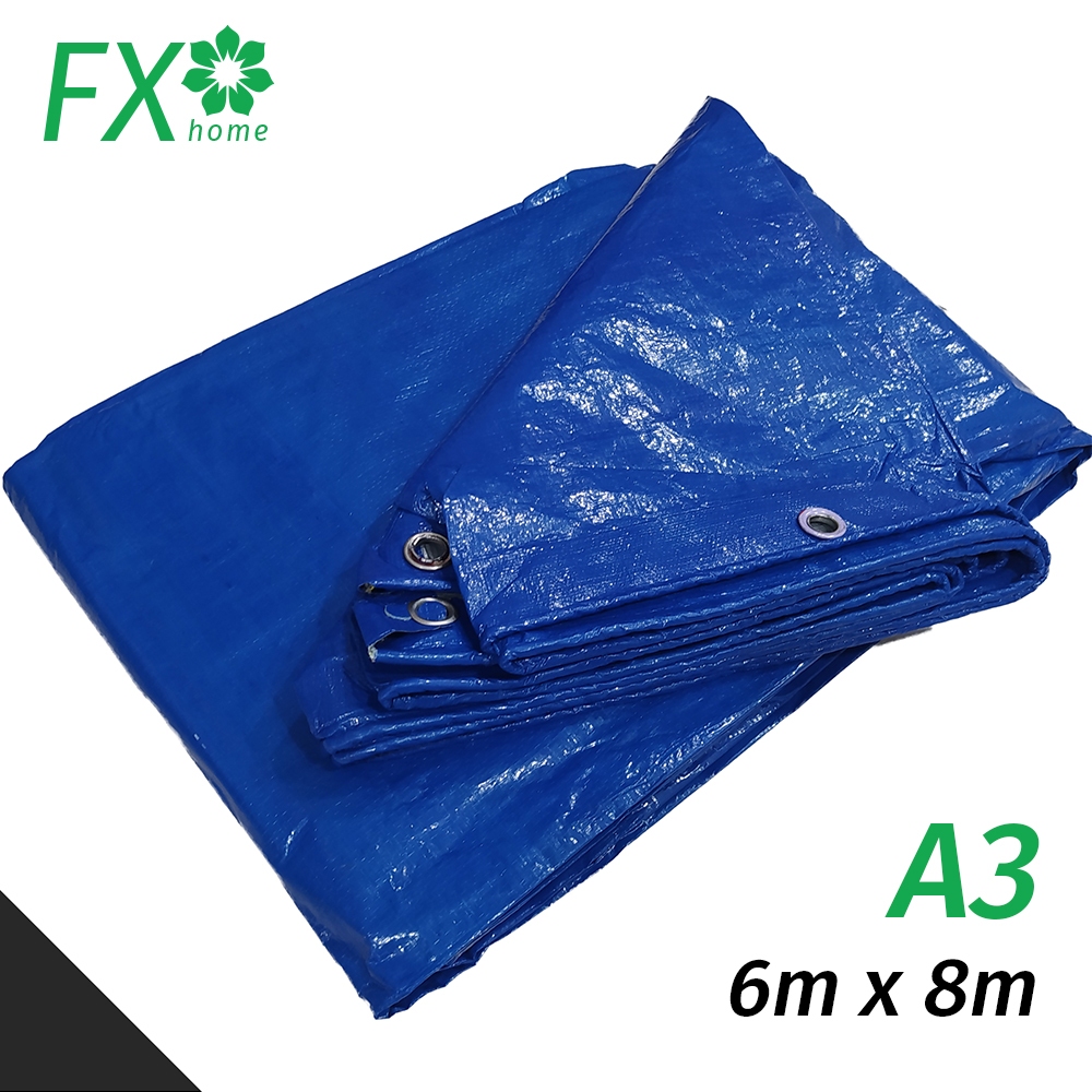 Jual Terpal Tenda Plastik A3 Ukuran 6m x 8m Warna Biru Silver | Shopee ...