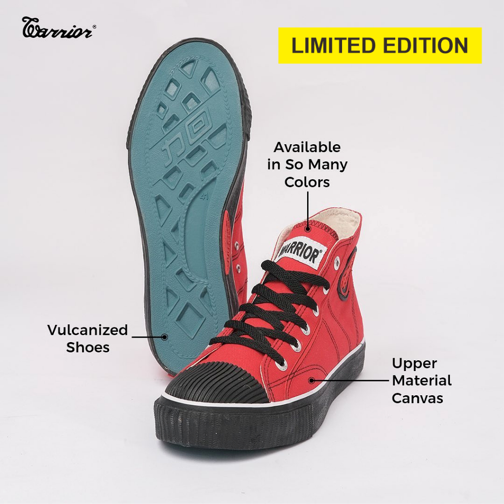 Jual Sepatu Warrior Classic HC Merah Warrior Classic Red Black - Sepatu ...