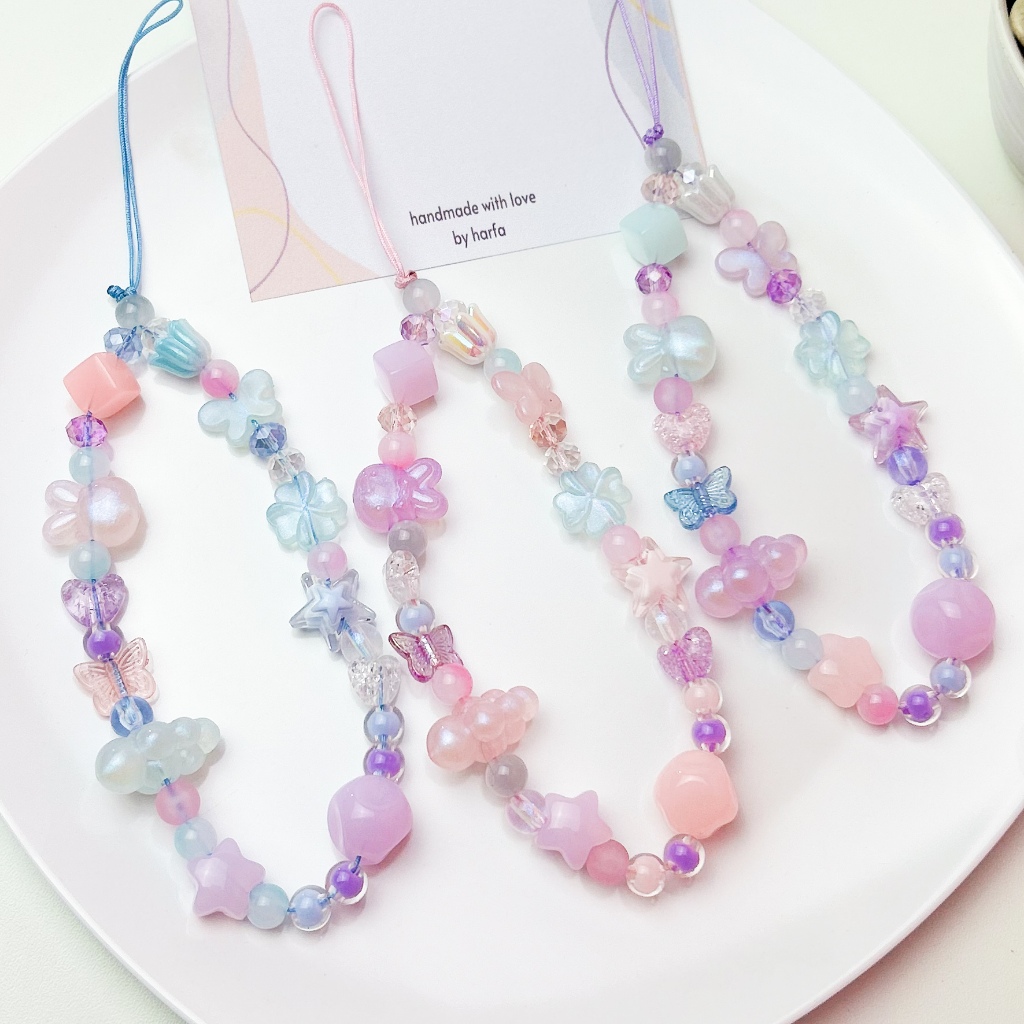 Jual PHONE STRAP BEADS KRISTAL HP TALI HP GELANG BRACELET KOREA ...