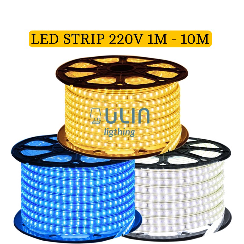 Jual LAMPU LED STRIP 220V 1M - 10M HIAS PLAFON DROP UP CEILING OUTDOOR ...
