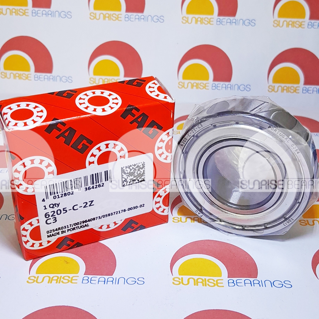 Jual Deep Groove Ball Bearing FAG 6205 C 2Z C3 | Shopee Indonesia