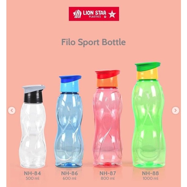 Jual NH-84 Filo Sport Bottle 500 ml Botol Minum Lion Star | Shopee ...