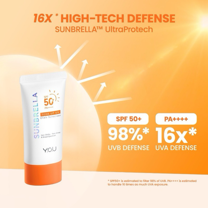 Jual YOU SUNBRELLA TONE UP UV ELIXIR SUNSCREEN SPF 50+ PA++++ | Shopee Indonesia