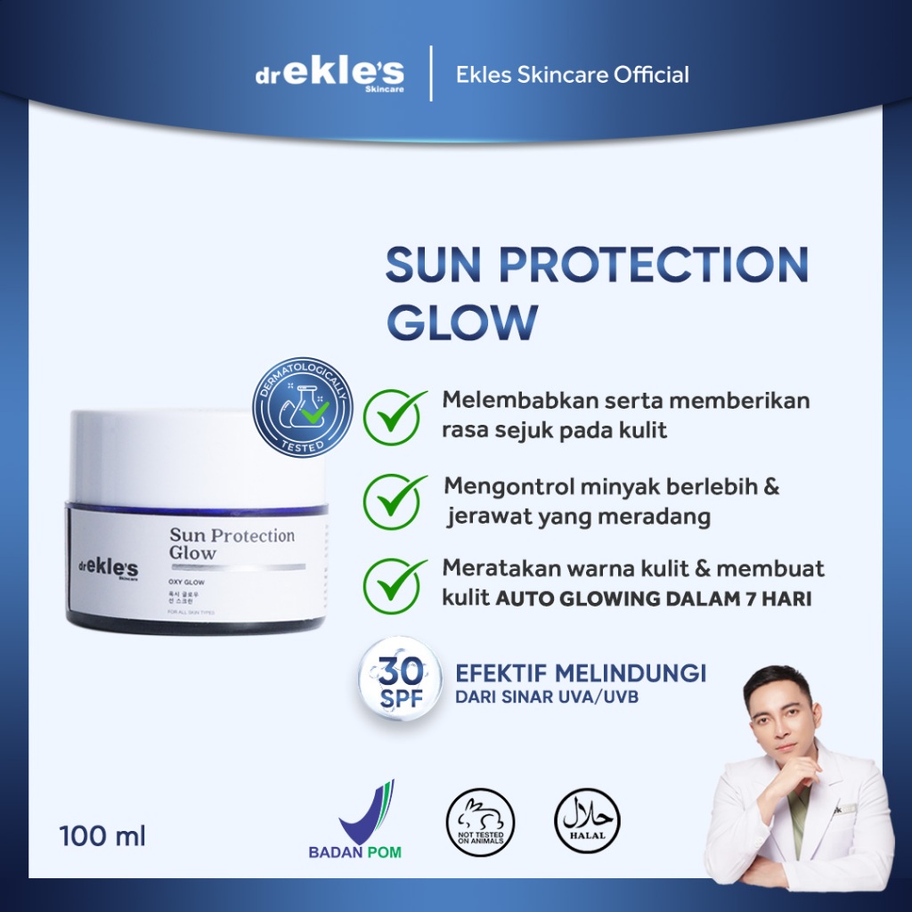 Jual dr Ekles Skincare - Oxy Glow Series /Sun Protection Glow (Sunscreen)- [New Packaging ...