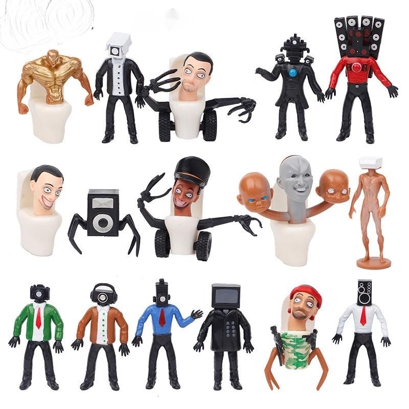 Jual Mainan Figure Skibidi Toilet Siren Head Figure Pajangan Toper Cake ...
