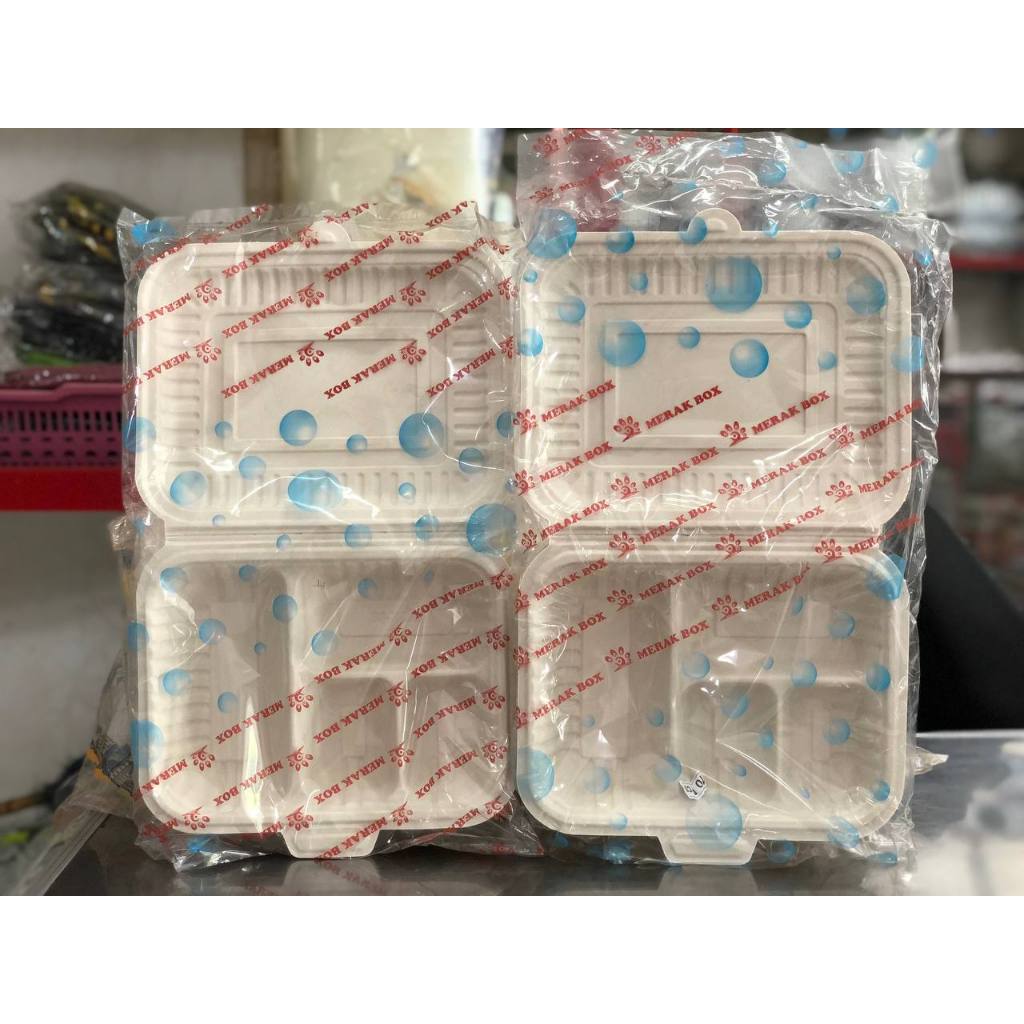 Jual Meal box sekat 4/ kotak makan 4 sekat 1 pack isi 20 pcs | Shopee ...