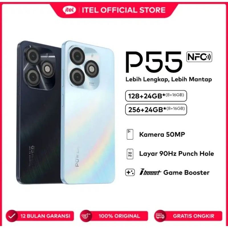 Jual Itel P55 4G NFC 8+16gb/128GB & 8+16gb/256GB Garansi Resmi Itel Indonesia | Shopee Indonesia