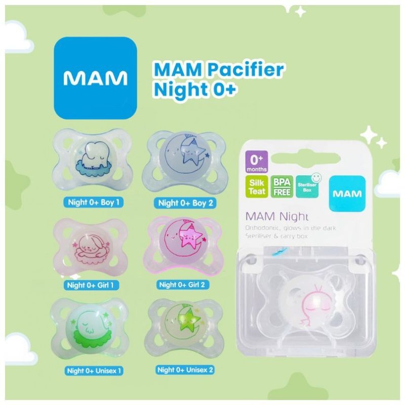 Jual MAM PACIFIER 0+ & 6+/ MAM PACIFIER NIGHT 0+/ MAM PACIFIER ORIGINAL ...