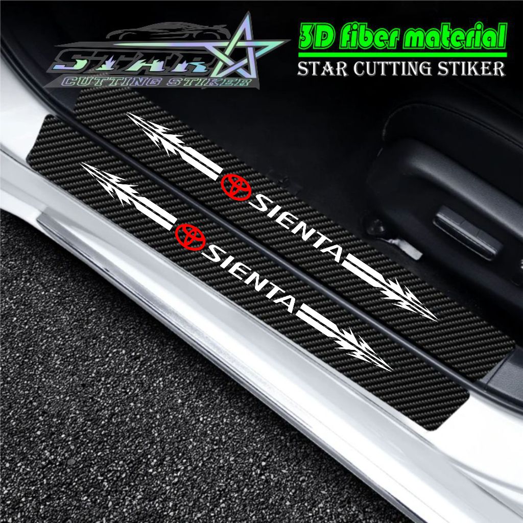 Jual SILL PLATE KARBON 3D MOBIL SIENTA STICKER CARBON 3D PIJAKAN BUMPER ...