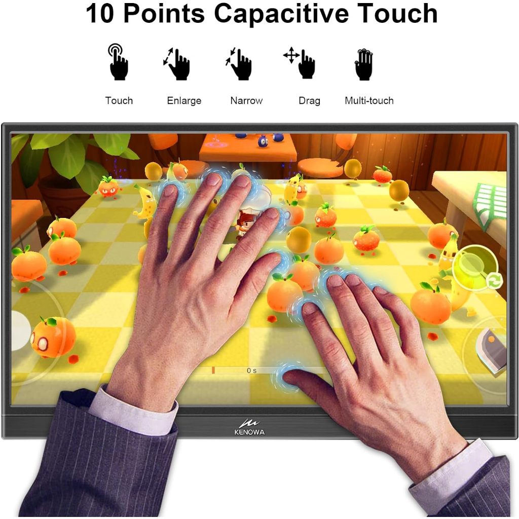 Jual Portable Gaming Monitor Touch Screen 13.3 INCH IPS HDMI Kenowa ...