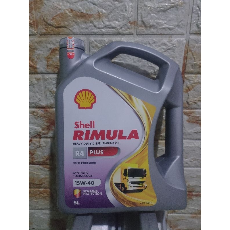 Jual SHELL RIMULA PLUS R4 SAE 15W-40 5 LITER | BARCODE CENTANG HIJAU | Shopee Indonesia