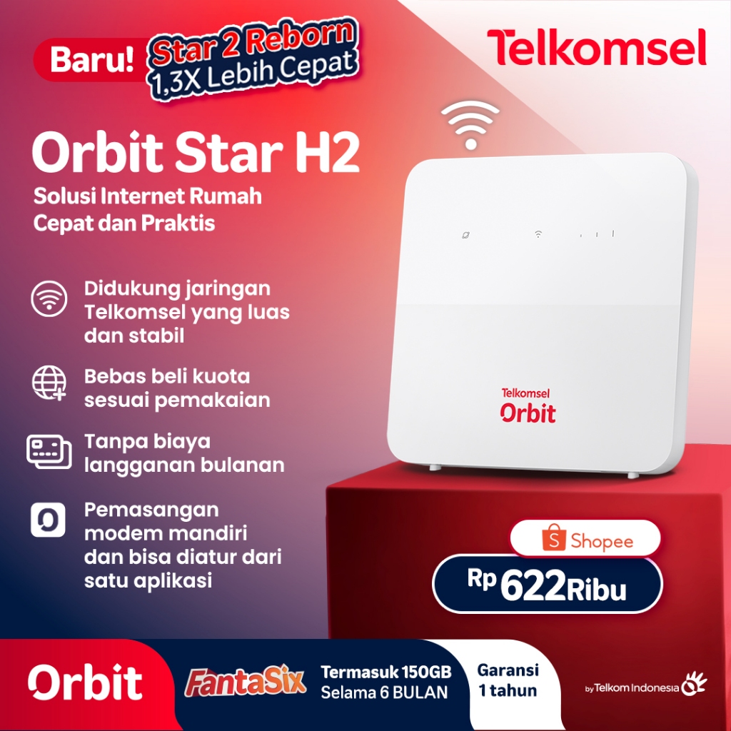 Jual Orbit Telkomsel Orbit Star Lite Modem Wifi Home Router 4G Free ...