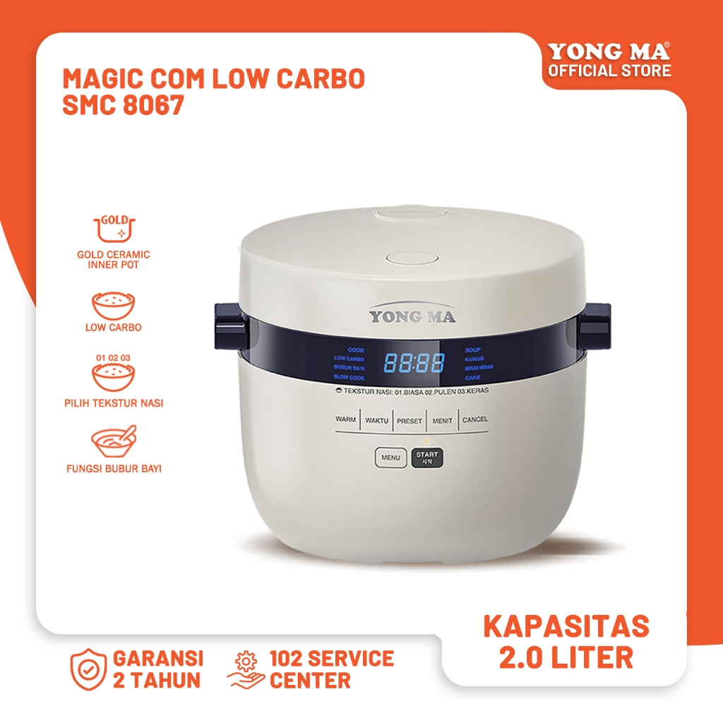 Jual YONG MA Rice Cooker Digital Low Carbon Rendah Gula 2 Liter SMC ...
